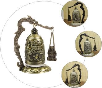 Artibetter Kleine Tischglocke aus Zinklegierung Langlebige Feng Shui Dekoration Stabiles Ornament und Tragbares Design für Büro und Zuhause