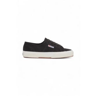 Superga Wildleder Schn&uuml;rschuh Gummisohle Schuh - - Shoes - Damen - Schwarzk - 37 EU