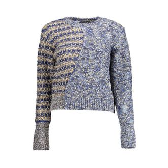 Desigual Blauer Polyesterpullover - - Knitwear - Damen - Mehrfarbig - XL