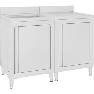 vidaXL Vidaxl - Gastro-Sp&uuml;lenunterschrank Edelstahl 120x60x96 cm