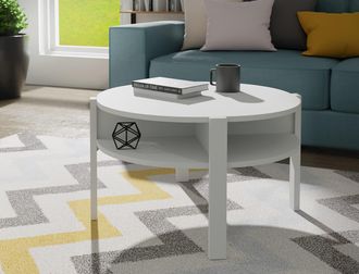 Möbelando Couchtisch Kaffeetisch Sofatisch Wohnzimmertisch Beistelltisch Tisch Topiros I Weiß