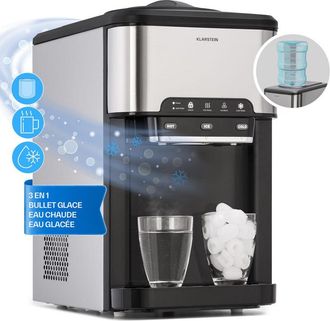Klarstein Klarstein - Machine a Glacons pour la Maison, Capacité de 3L, Fabrique Rapidement Jusquà 20kg de Glacons, Machine a Glaces Petits et Grands Glaçons