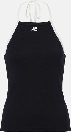 Courr&egrave;ges Courr&egrave;ges Top aus Baumwoll-Jersey