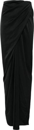 Atlein Femme, Jupes, Noir, Taille: 36 FR Jupe Maxi Froncée Taille Haute