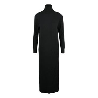 Alpha Studio Langes Strickkleid - - Dresses - Damen - Schwarzk - S