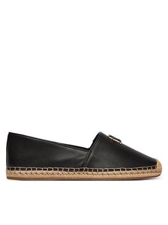 Tommy Hilfiger Espadrilles Th Logo Leather Espadrille FW0FW09246 Schwarz