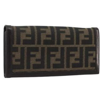 Fendi Pre-owned Zucca Canvas Long Wallet - - Pre-owned - Damen - Schwarzk - ONE SIZE