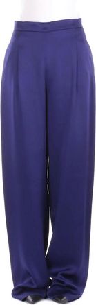 Max Mara Femme, Pantalons, Bleu, Taille: 40 FR Ieti Satin Pantalons