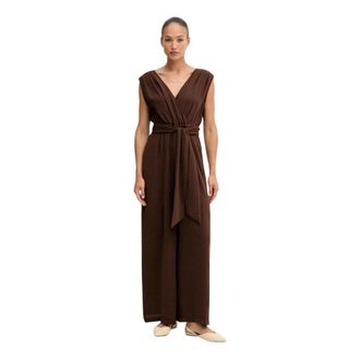 Joseph Ribkoff &Auml;rmelloser V-Ausschnitt-Jumpsuit - - Jumpsuits & Playsuits - Damen - Braun - XS