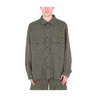 Msgm Hemd mit Logo - - Shirts - Herren - Gr&uuml;n - 3XL