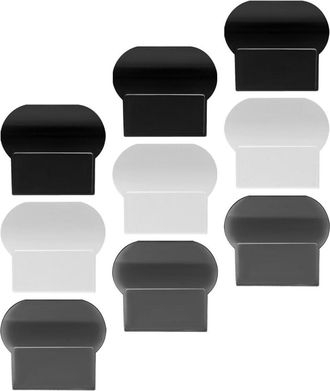 BESPORTBLE 9 St&uuml;ck Toilettensitzhebergriff aus Kunststoff Ber&uuml;hrungssicher Selbstklebend f&uuml;r Senioren und Familien Einfache Montage Farblich Sortiert Wei&szlig; Grau S