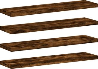Generic 4X B&uuml;cherregal, Brett Wandboard, Wandregal Regal, Regalboden Wand, Board Ablage, H&auml;ngeregal, Schweberegal, Holzwerkstoff (Wei&szlig; 40x10x1,5cm) (40 x 10 x