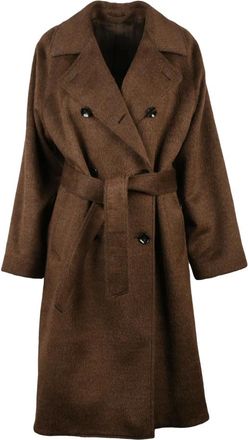L.B.M. 1911 L.b.m. 1911, Femme, Manteaux, Brun, Taille: 42 FR Cappotto Doppiopetto