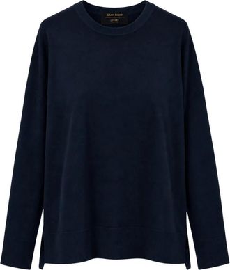 Gran Sasso Rundhals-Strickware - - Knitwear - Damen - Blau - 4XL