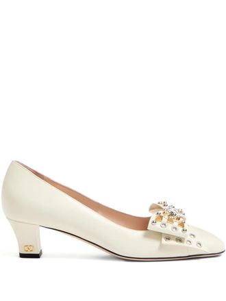 Valentino Garavani escarpins Bowow 45 mm - Blanc