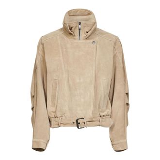 Blanca Vita Leichte Lederjacke - - Jackets - Damen - Beige - M