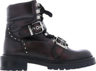 Paris Punk Femme, Chaussures, Rouge, Taille: 38 EU Biker Studs with Strap