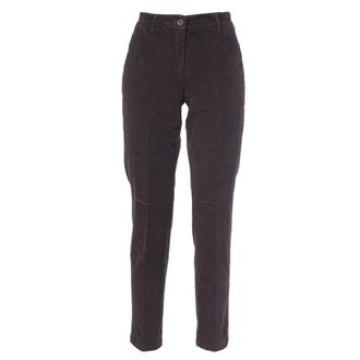 Jacob Cohen Samtige Rippenhose Marina Modell - - Trousers - Damen - Braun - M