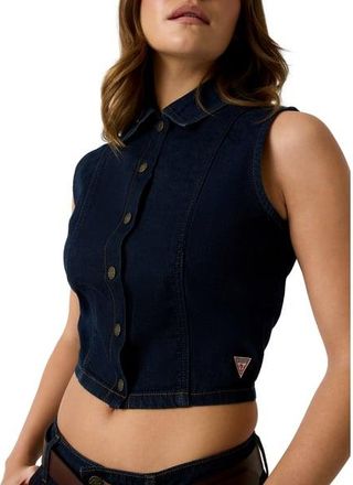 Guess Chemise courte en denim de coton