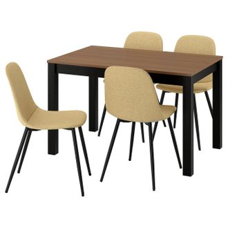 IKEA &Aring;LHULT / NORDMANSSK&Auml;R Tisch und 4 St&uuml;hle