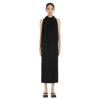 Sportmax Femme, Robes, Noir, Taille: 40 FR Alceste Draped Halterneck Dress