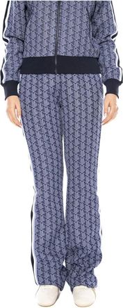 Lacoste Femme, Pantalons, Bleu, Taille: 38 FR Wide Pantalons