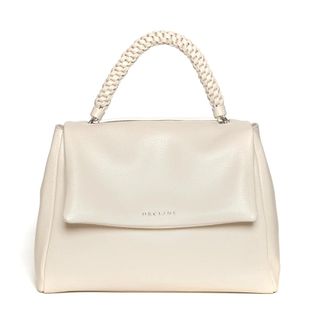 Orciani Femme, Sacs, Beige, Taille: ONE Size Sac bandouli&egrave;re en cuir blanc