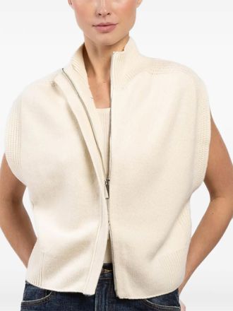 SA SU PHI zip-up sleeveless cardigan - Tons neutres