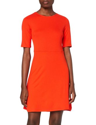 Find. FIND Damen 161136a freizeitkleid damen, Rot (Red), 40 (Herstellergr&ouml;&szlig;e: Large)