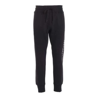 Versace Jeans Couture Schwarze Baumwoll-Fleece-Sweatpants - - Trousers - Herren - Schwarzk - L
