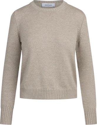 Gran Sasso Pull &agrave; col rond - Femme - Pulls - Brun - Taille: 40 FR