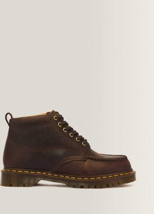 Dr. Martens Lowell Chukka 6-&Ouml;sen Crazy Horse Leder Moc Toe Stiefel Schuhe in Braun, Gr&ouml;&szlig;e: 36