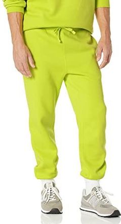 Amazon Essentials Pantalon de Survêtement Serré Aux Chevilles, Coupe Décontractée (Grandes Tailles Disponibles) Homme, Vert Citron, XXL