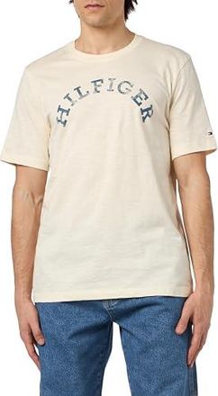 Tommy Hilfiger Homme T-Shirt Manches Courtes Encolure Ronde, Blanc (Calico), XL