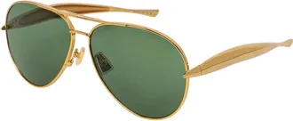 Bottega Veneta unisex, Accessoires, Jaune, Taille: 64 MM Lunettes de soleil