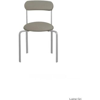 Gabrielle Paris Chaise en laine et acier chrom&eacute; Violette Gabrielle Paris