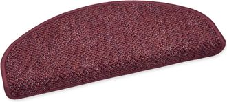 YPSILON Stufenmatte Astor 50x20cm Multicolor-Schlinge halbrund (rot)