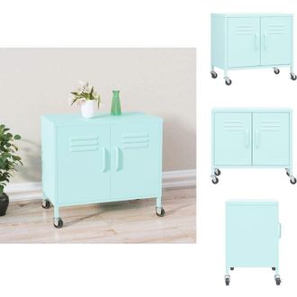 vidaXL Lagerschrank Mintgr&uuml;n 60x35x56 cm Stahl - Lagerschrank - Aufbewahrungsraum - Garderobe - Stahlschrank - B&uuml;roorganisation