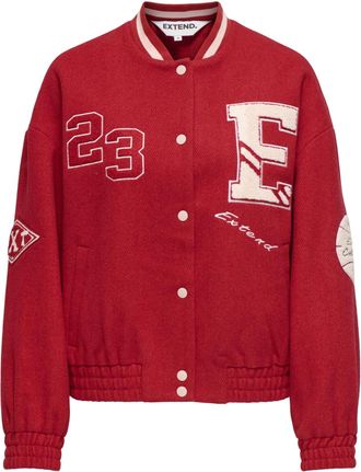 Only Damen Onlchara L/S Baseball Jacket Xt PNT, High Risk Red, l