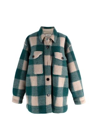 Isabel Marant Green Harveli Short Checked Jacket Size S