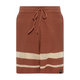 Palm Angels Gestrickte Shorts mit Streifen-Detail - - Shorts - Herren - Braun - M