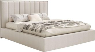 Selsey Selsey Togents - Polsterbett 160x200 mit Chenillebezug und Bettkasten, Hellbeige