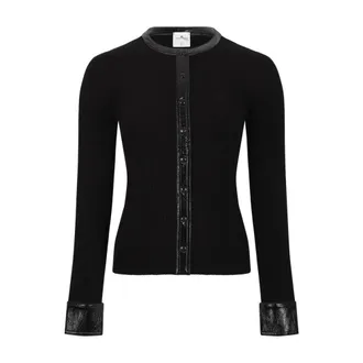 Courr&egrave;ges Femme, Pulls, Noir, Taille: 38 FR Cardigan en maille