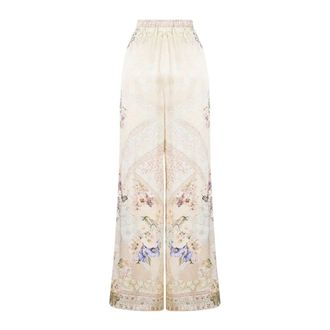 Camilla Femme, Pantalons, Beige, Taille: 40 FR Pantalon Large Minimaliste