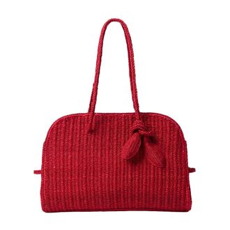 Jacquemus Femme, Sacs, Rouge, Taille: ONE Size Sac Turismo en raphia