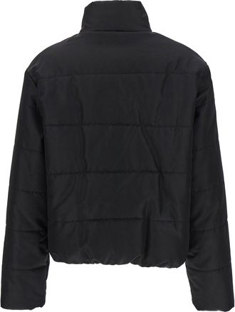 Moschino Padded Down with Logo Buttons Down Jacket - Black