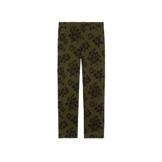 Aspesi Hibiskusdruck Khaki Hose - - Trousers - Herren - Gr&uuml;n - L