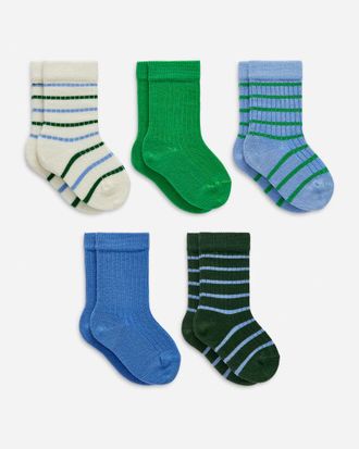 Arket 5 Paar Rippstricksocken F&uuml;r Babys -Gr&uuml;n