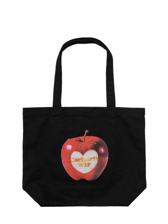 Carhartt Work in Progress Mens Canvas Tote Bag, Black Cotton Shoulder Bags