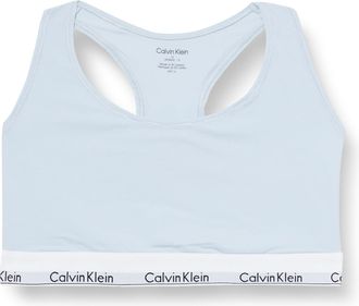 Calvin Klein Damen Bralette mit Logobund, Blau (Plein Air), XL